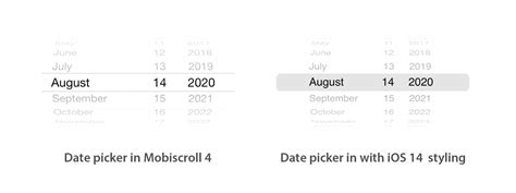 New Release 50 Beta 3 With Date And Time And Ios 14 Styling Mobiscroll Blog Design Ui And