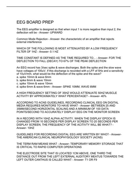 ABRET EEG EXAMS BUNDLE Stuvia US