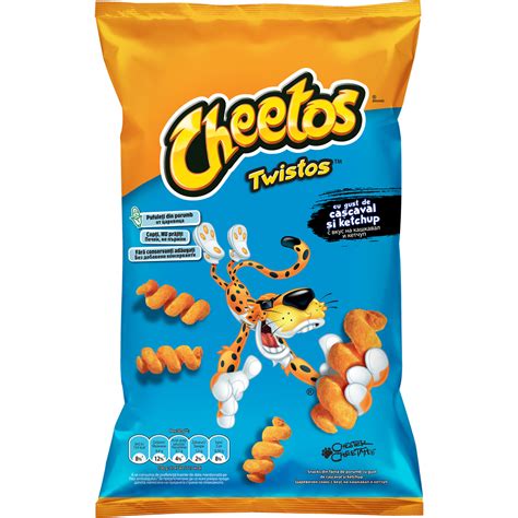 Pufuleti Cheetos Twistos Cu Gust De Branza Si Ketchup 70 G