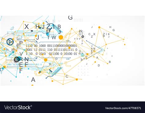 Abstract Technology Concept Circuit Board Color Vector Image