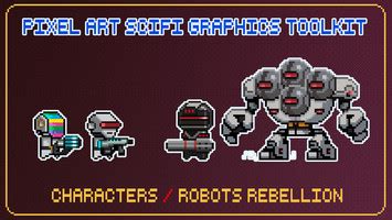 Graphics Toolkit D Pixel Art Robots Rebellion D Pixel Art SciFi Graphics Toolkit Vol By