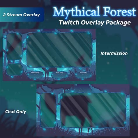 Glowing Forest Twitch Overlay Stream Package Etsy