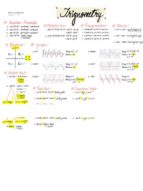 Trigo Formulas Pdf
