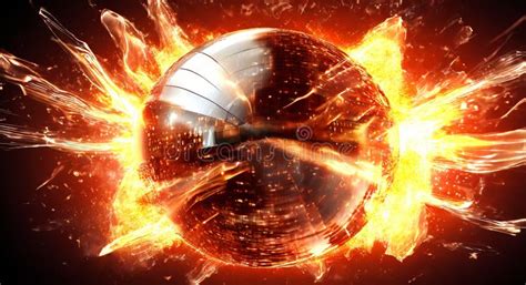 Dazzling Explosion Sphere Visual Impact Wave Stock Illustration Illustration Of Power Flames