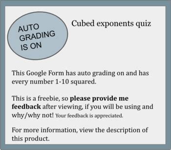 Cubed Exponents Quiz By Teachers Need Resources Too TPT Cubed Exponents Quiz By Teachers Need Resources Too TPT