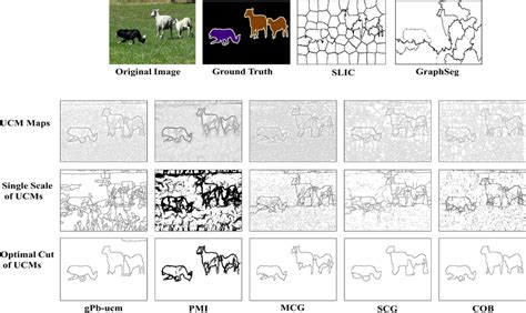 object segmentation results using different hierarchical segmentation