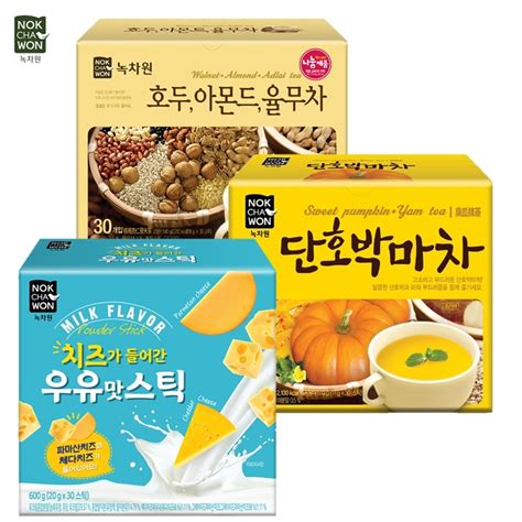 녹차원 Best 분말차 3종 모음율무차30단호박마차30우유맛스틱30 홈플러스 익스프레스