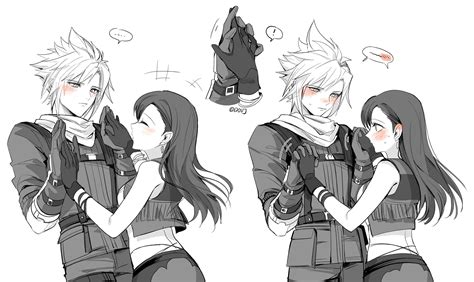 Tifa Lockhart And Cloud Strife Final Fantasy And 2 More Drawn By Duoj