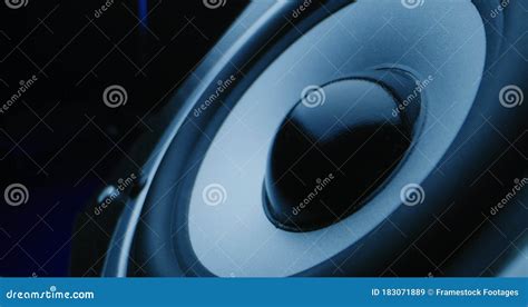 Macro Shot Of Pulsating Speaker Stock Image Image Of Entertainment