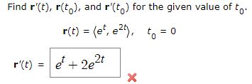 Solved Find R T R T And R T For The Given Value Of Chegg Com