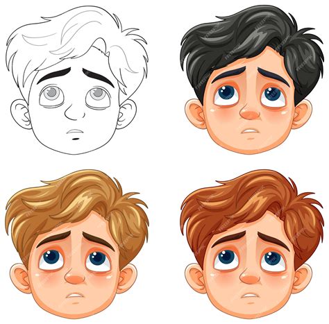 Premium Vector Expressions Of A Sad Boy