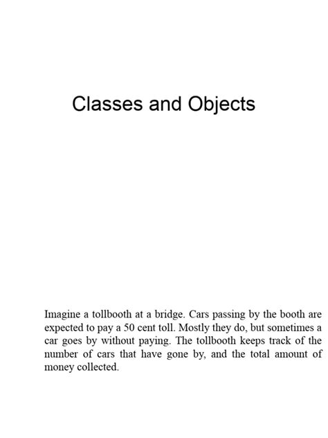 4 Classes And Objects Pdf Class Computer Programming Method Computer Programming
