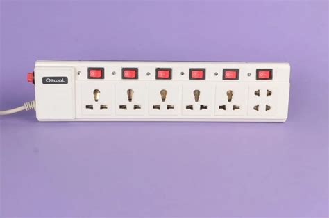 Abs Plastic White 6 Socket Extension Board For Electric Fitting At Rs 250 Piece In New Delhi