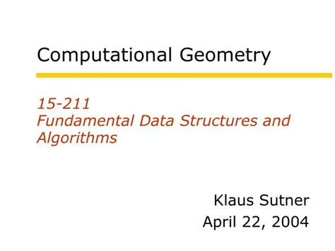 PPT 15 211 Fundamental Data Structures And Algorithms PowerPoint Presentation ID 6600716