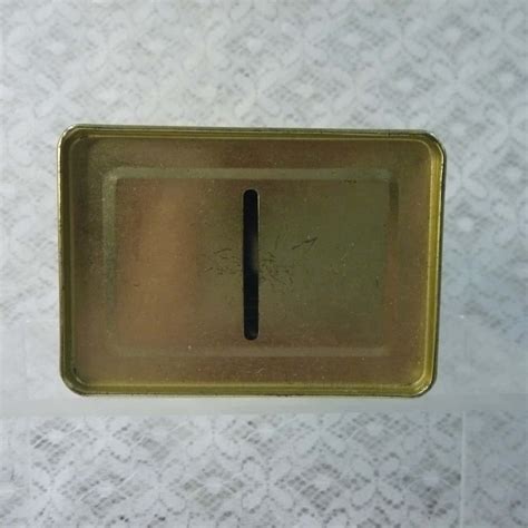 New Low Price Vintage Commonwealth Bank Of Australia Money Box Tin Green Gold S