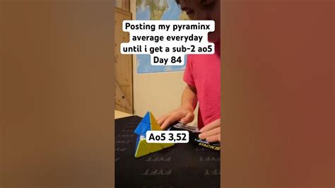 Posting My Pyraminx Average Everyday Until I Get A Sub 2 Ao5 Day 84 Rubikscube L4e Youtube