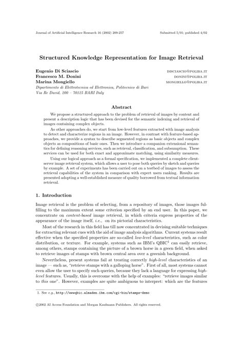 Pdf Structured Knowledge Representation For Image Retrieval