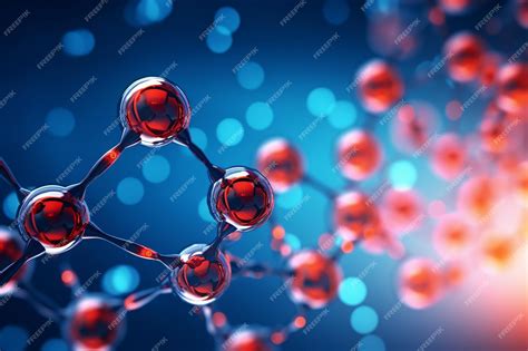 Premium Photo Molecule Or Atom Abstract Molecular Structure For Science Or Medical Background