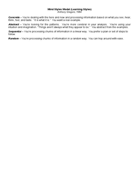 Concrete Sequential Pdf Learning Styles Abstraction