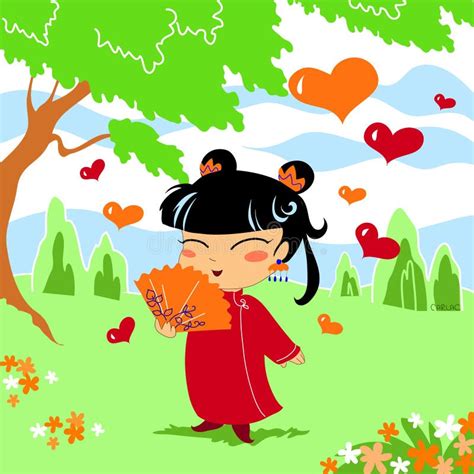 Chinese Girl Cartoon Stock Illustrations 12 987 Chinese Girl Cartoon