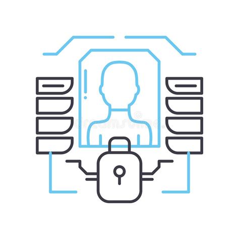 Personal Data Line Icon Outline Symbol Vector Illustration Concept Sign Stock Vector