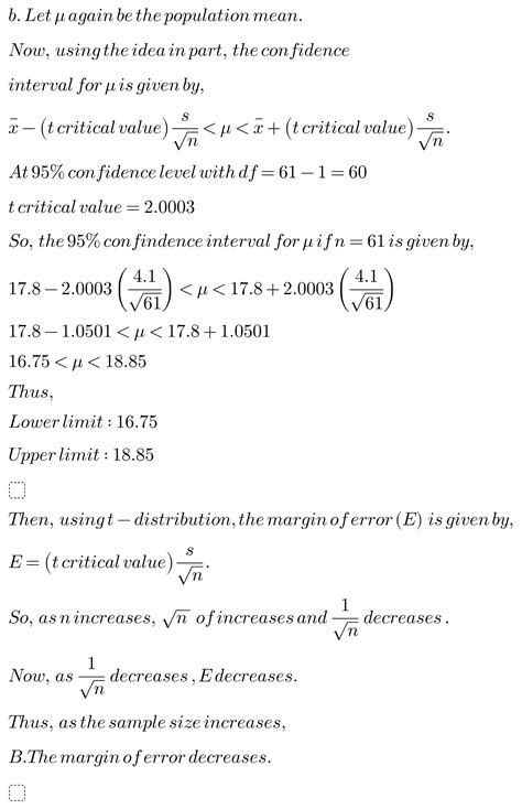 [solved] a simple random sample of size n is drawn the sample mean x