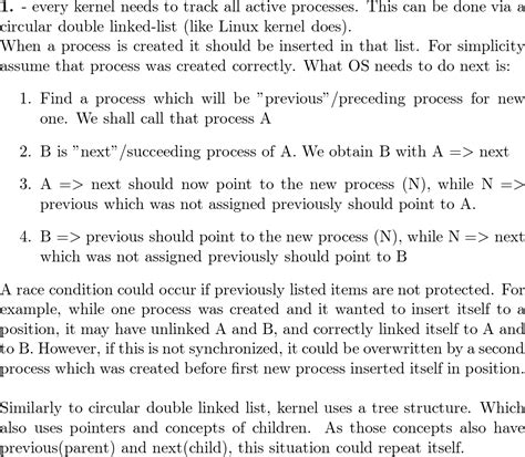 Describe Two Kernel Data Structures In Which Race Conditions Quizlet