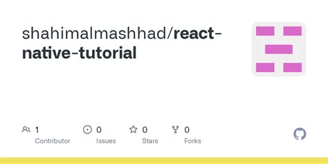 Github Shahimalmashhadreact Native Tutorial