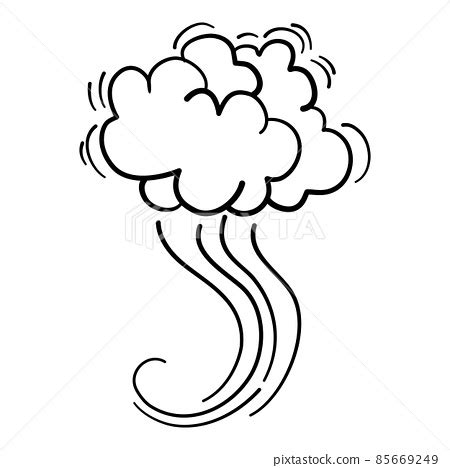 Speed cloud motion effect. Cartoon comic line... - Stock Illustration [85669249] - PIXTA