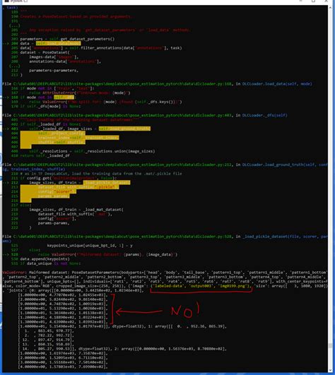 image array manflormed dataset mismatches usage and issues image sc forum