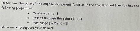 Answered Determine The Base Of The Exponential… Bartleby
