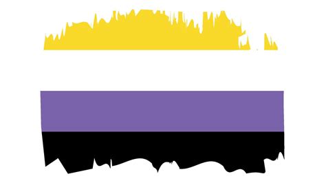 Non Binary Pride Community Flag LGBT Symbol Sexual Minorities Identity Illustration