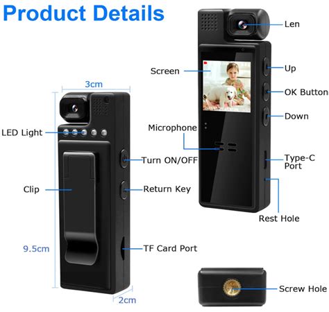 L9 4k Wifi Hd Portable Body Camera Video Recorder Night Vision Motion