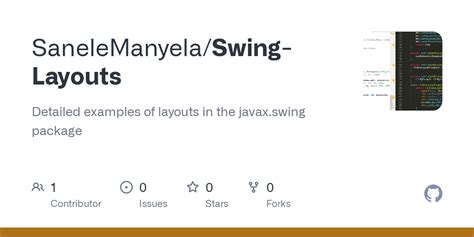 GitHub SaneleManyela Swing Layouts Detailed Examples Of Layouts In The Javax Swing Package