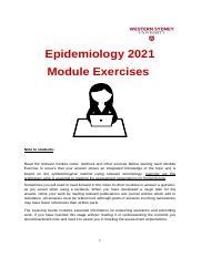 Assessment 1 Epi Module Exercises 2021 3 Docx Epidemiology 2021 Module Exercises Note To