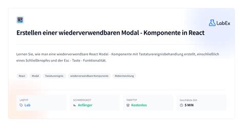 Erstelle Wiederverwendbaren React Modal Tastaturereignisbehandlung Labex
