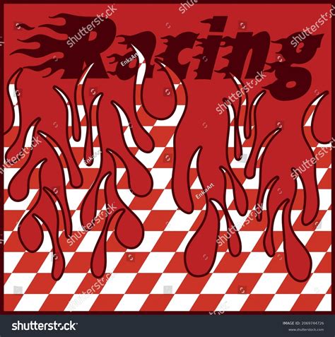 Vintage Typography Slogan Print Checkered Pattern Stock Vector Royalty Free 2069744726