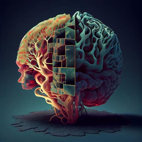 premium photo human brain 3d render 3d illustration human brain