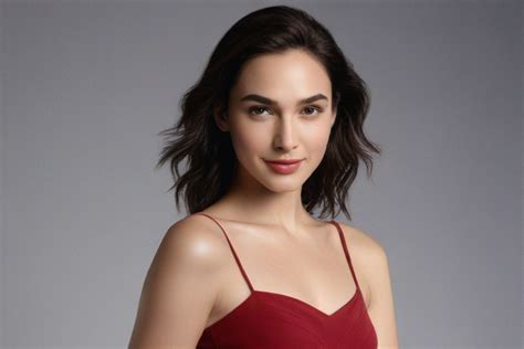 Gal Gadot Smiling Human Features Hands On Hips Front Facing Real Photo