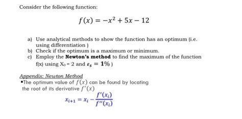 Solved Apply Two Iterations Of The Secant Steepest Accent