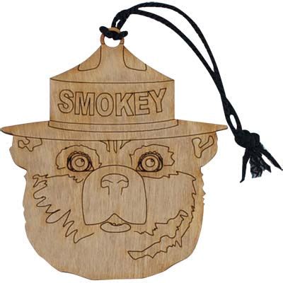 Ornament Wooden Smokey Bear
