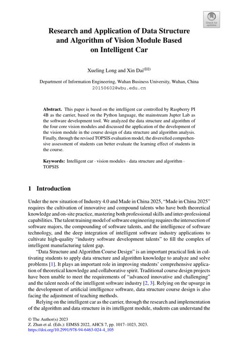 Pdf Research And Application Of Data Structure And Algorithm Of