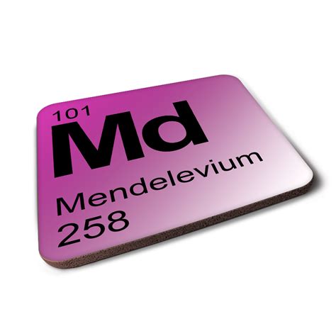 Mendelevium Md Periodic Table Element Coaster
