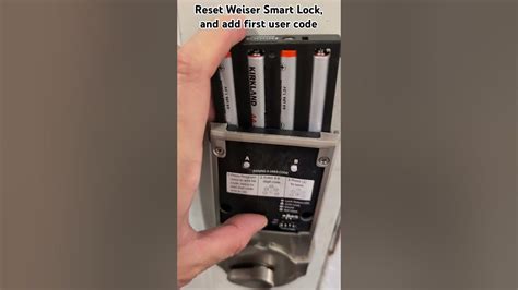 How To Reset Weiser Smart Lock And Add First User Code Youtube
