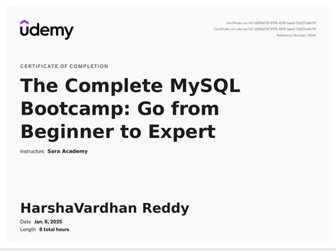 Harshavardhan Reddy On Linkedin L Have Successfully Completed My Sql