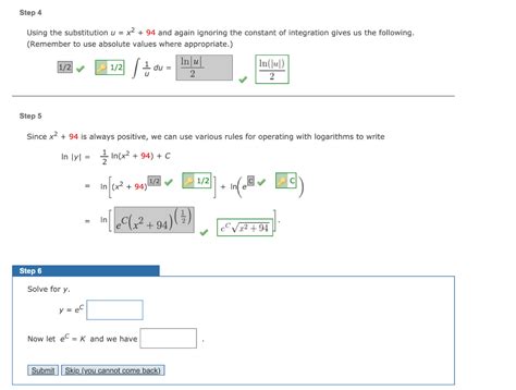 Solved Tutorial Exercise Solve The Differential Equation Chegg