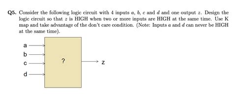 Solved Q Consider The Following Logic Circuit With Chegg Com