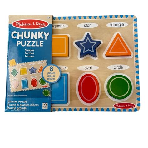 Melissa And Doug Toys Melissa Doug Chunky Wooden Puzzle Shapes