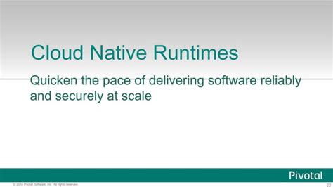 Pivotal Cloud Foundry A Technical Overview Pdf