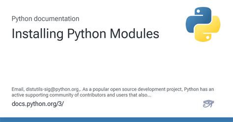 Installing Python Modules — Python 3140rc2 Documentation